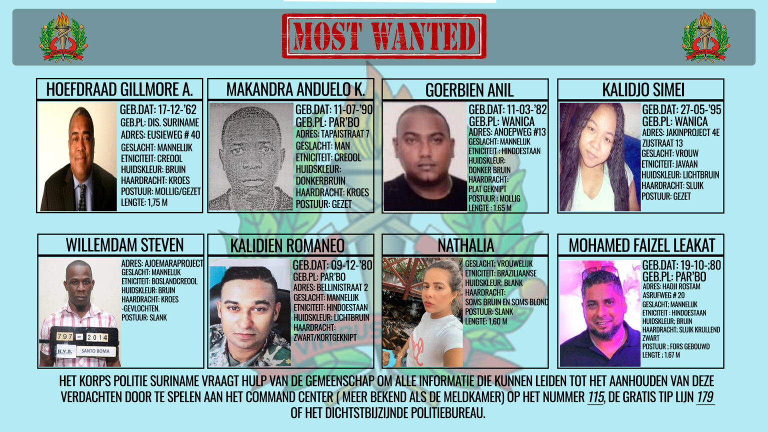 Most Wanted List (update) » Politieberichten